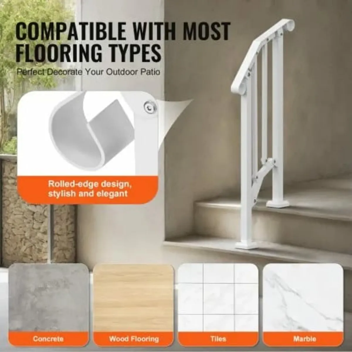 1-2 Step Handrails for Outdoor for Seniors Porch D for sale in Co ...