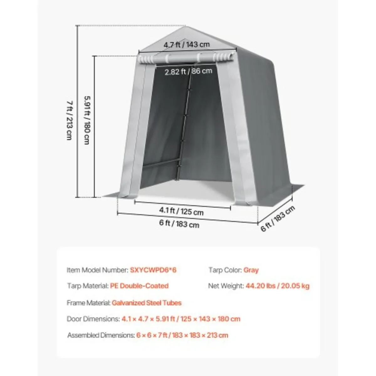 Outdoor Storage Shelter Shed 6x6 ft Waterproof Car for sale in Co ...