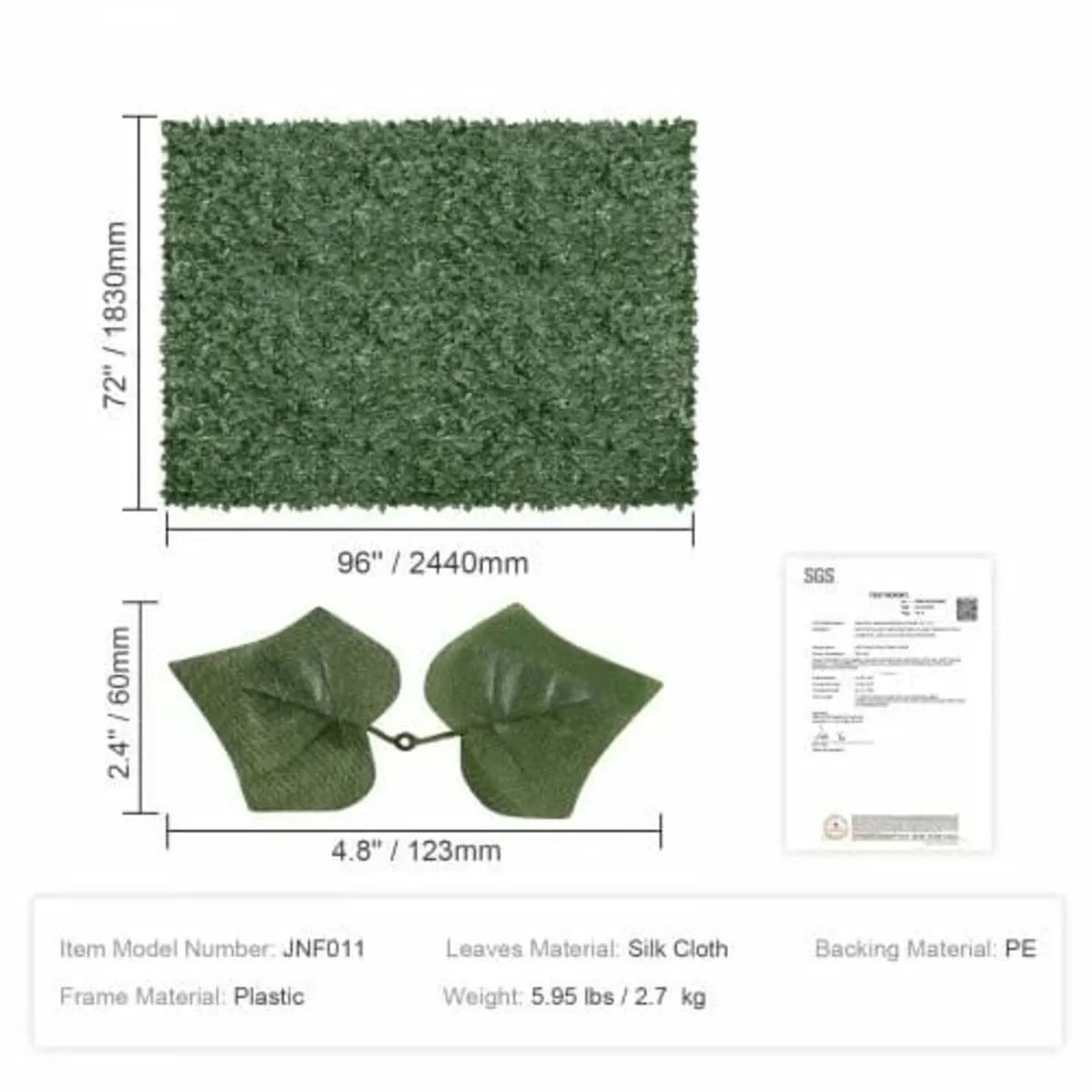 Ivy Privacy Fence, 1830 x 2440 mm Artificial Green for sale in Co ...