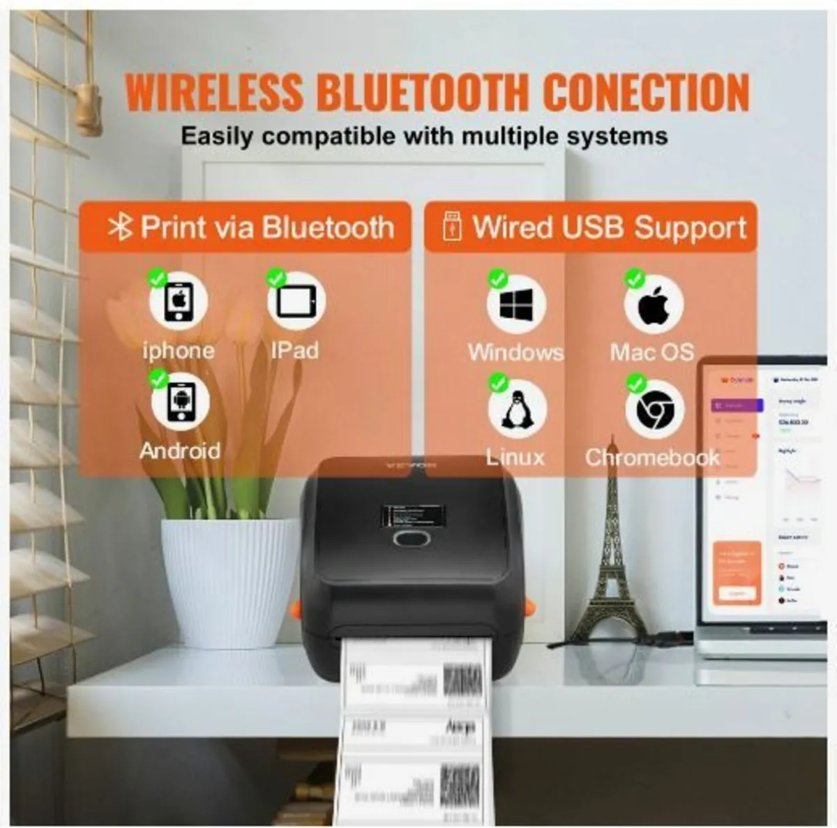 Thermal Label Printer, 300DPI for 4x6 Mailing for sale in Co. Clare for ...