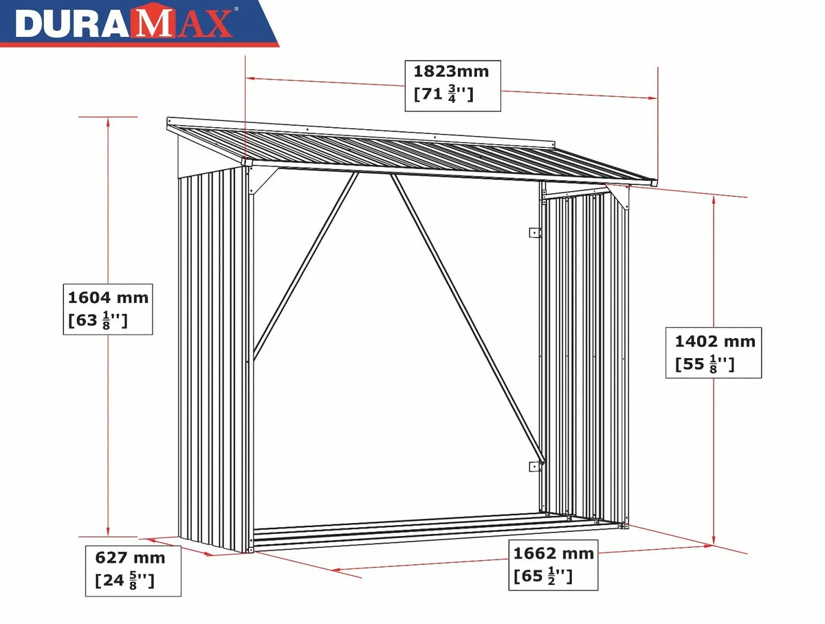 🔥 6×2 Steel Firewood Storage Shed – WoodStore for sale in Co. Kildare ...