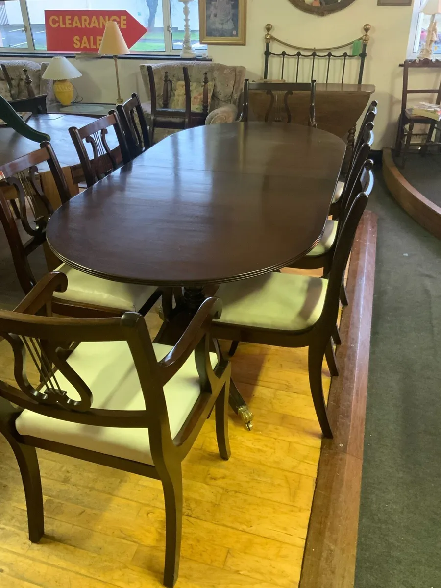 Mahogany double pedestal table and chairs for sale in Co. Westmeath for ...