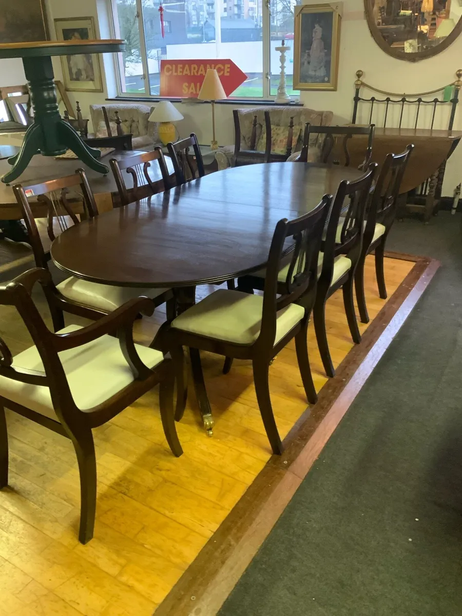 Mahogany double pedestal table and chairs for sale in Co. Westmeath for ...