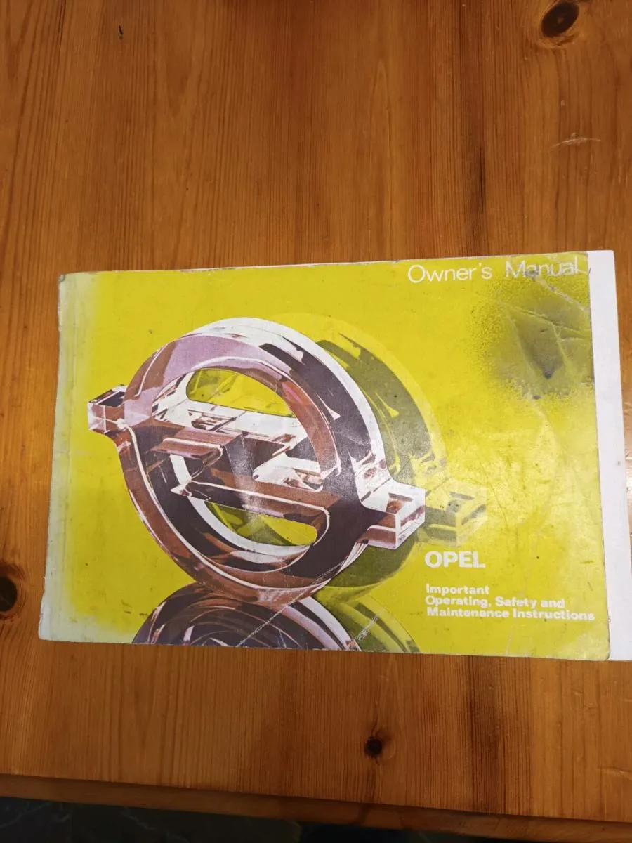 Opel Manta/Ascona Owner's Manual for sale in Co. Westmeath for €20 on ...