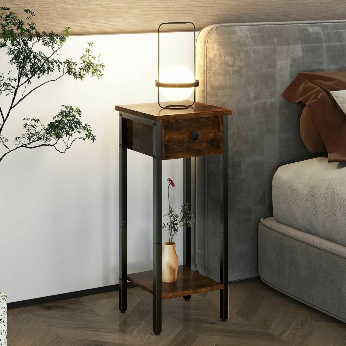 Slim Bedside Table Set of 2 Narrow Nightstand for sale in Co. Dublin ...