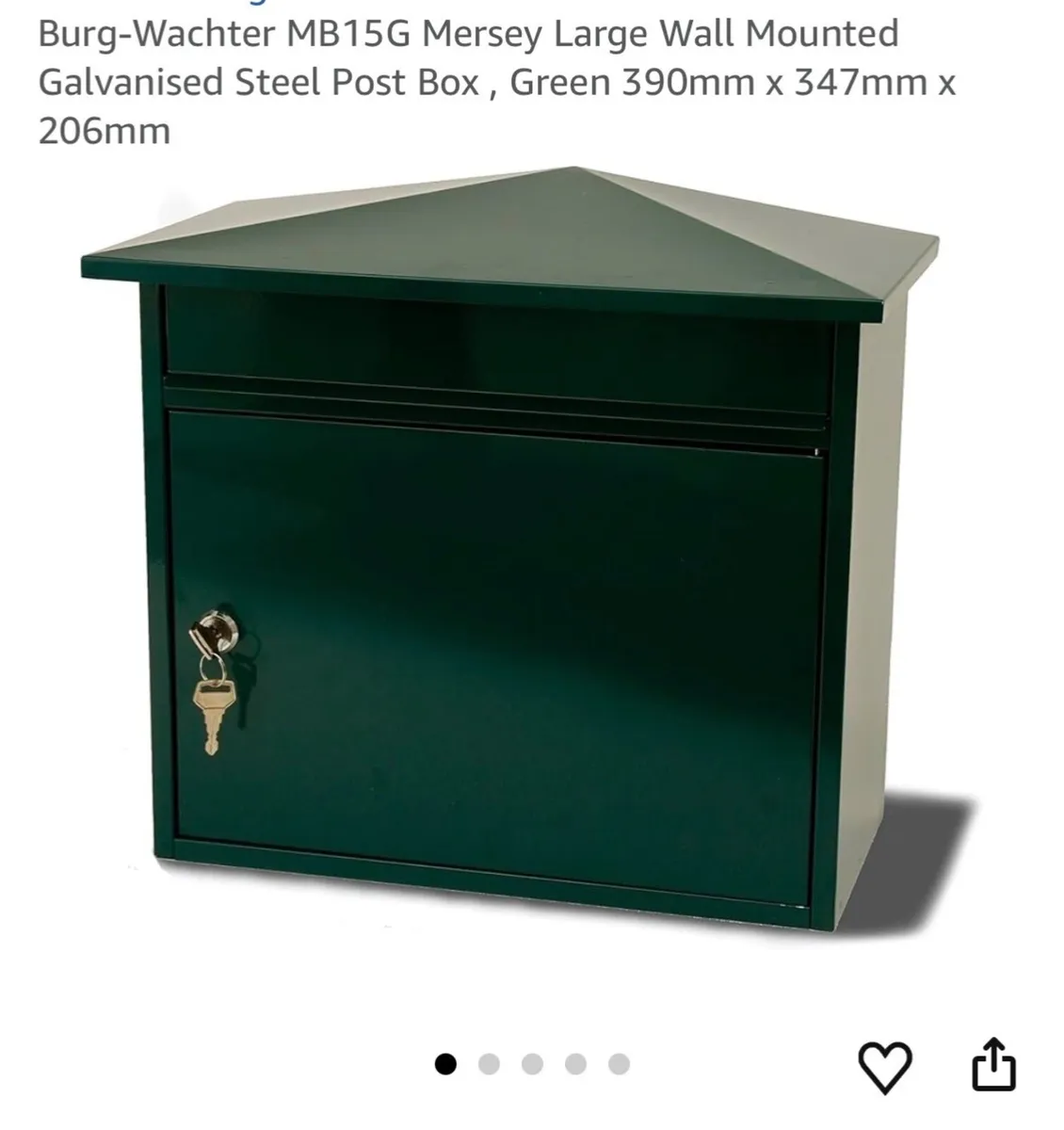Steel post box for sale in Co. Dublin for €35 on DoneDeal