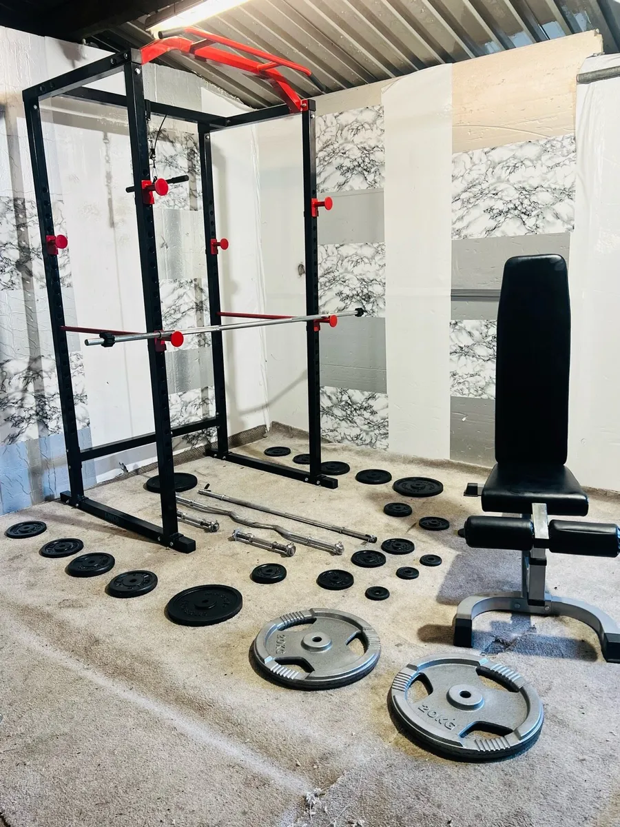 110Kg weight power rack bench barbells dumbbells for sale in Co ...