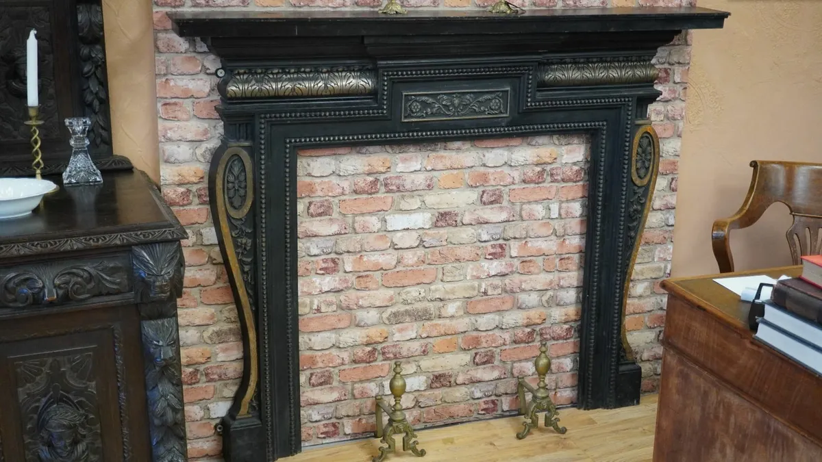 Black & Gilt Beaded Fireplace Mantel Surround for sale in Co. Limerick ...