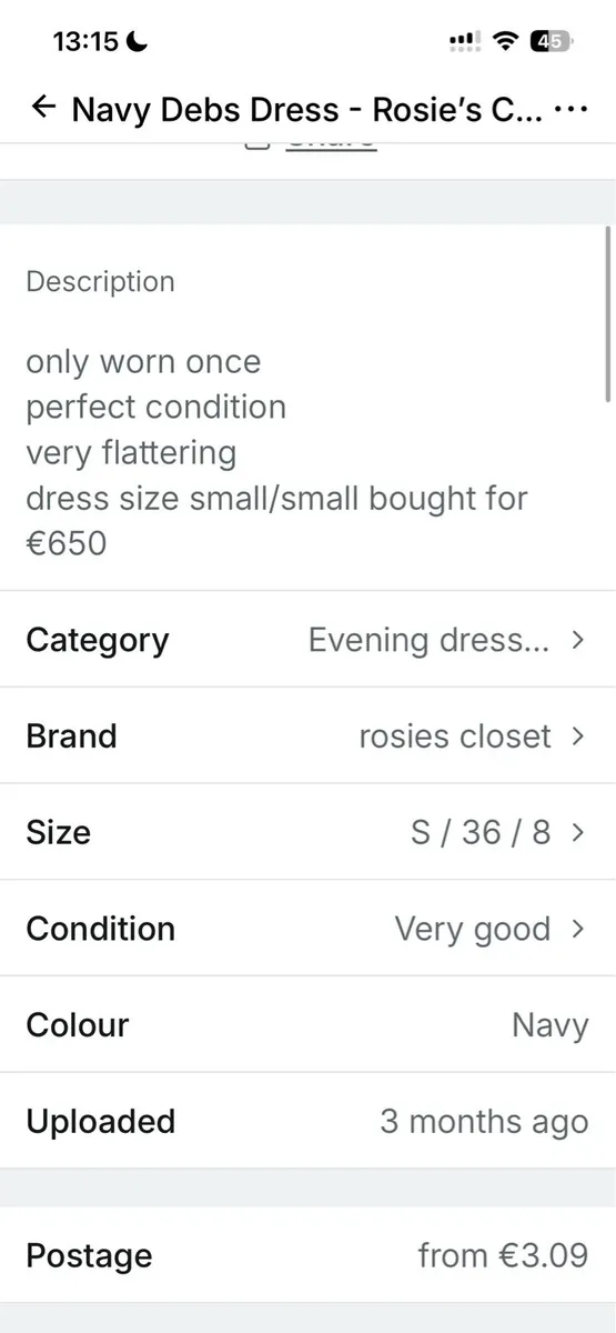 Debs dress Rosie’s Closet for sale in Co. Louth for €300 on DoneDeal