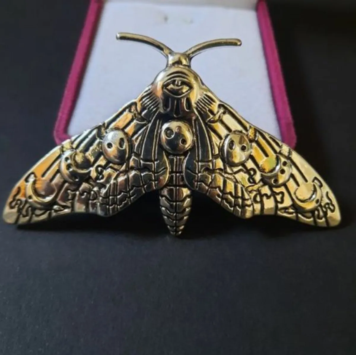 Moth Hair Clip Phases of the Moon Silver Tone for sale in Co. Galway ...